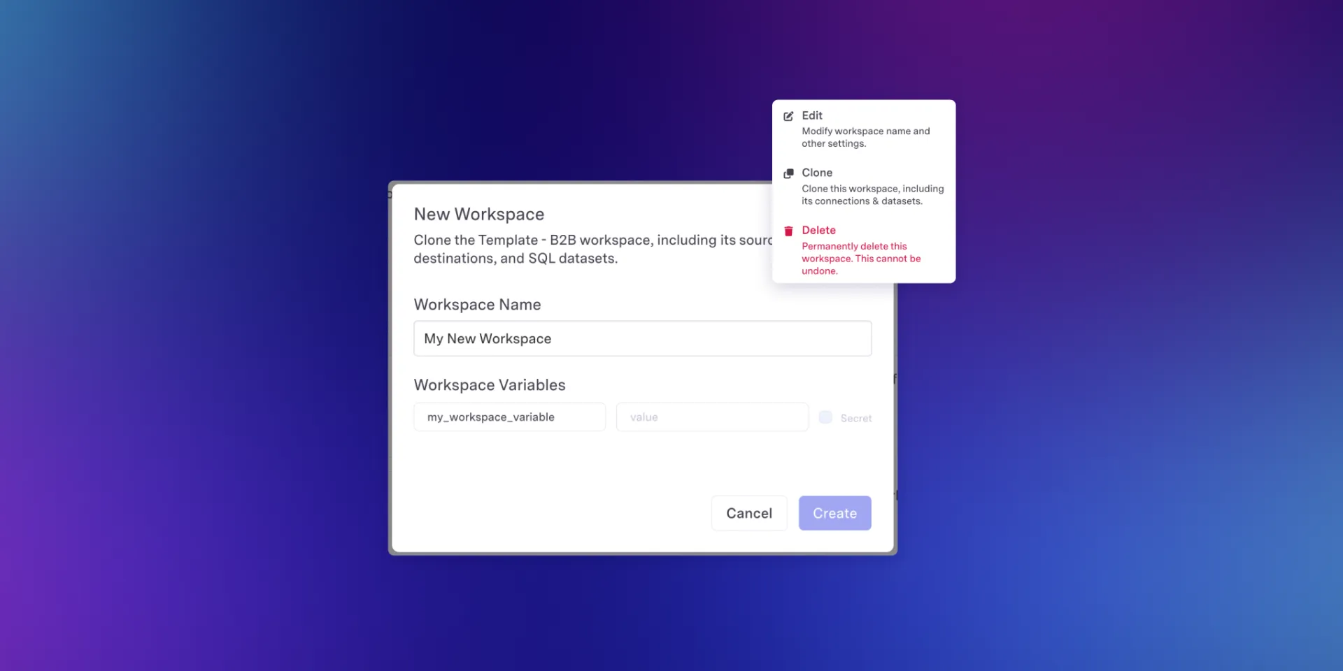 Introducing Template Workspaces for Workspace Multi-Tenancy in Census Embedded